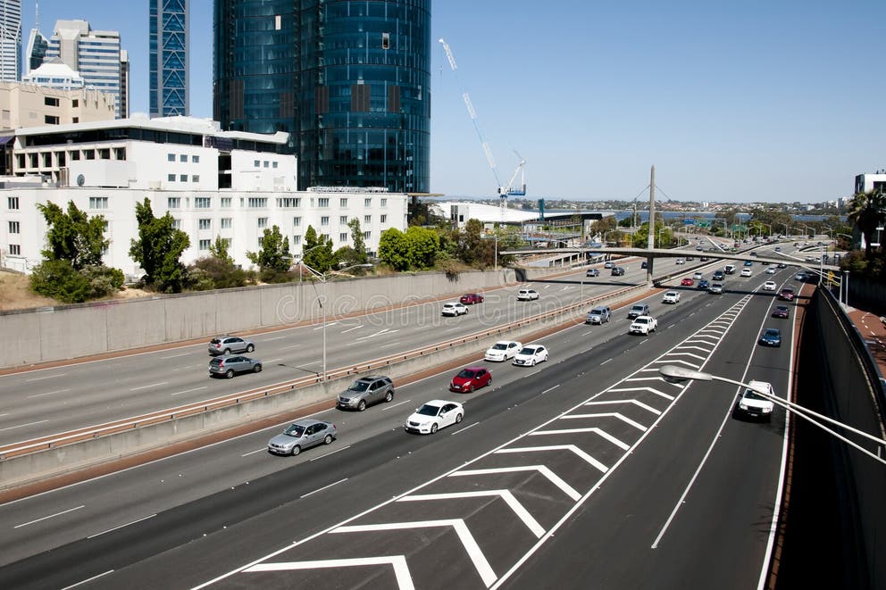 Mitchell Freeway - Perth - Australia Stock Image - Image of building ...