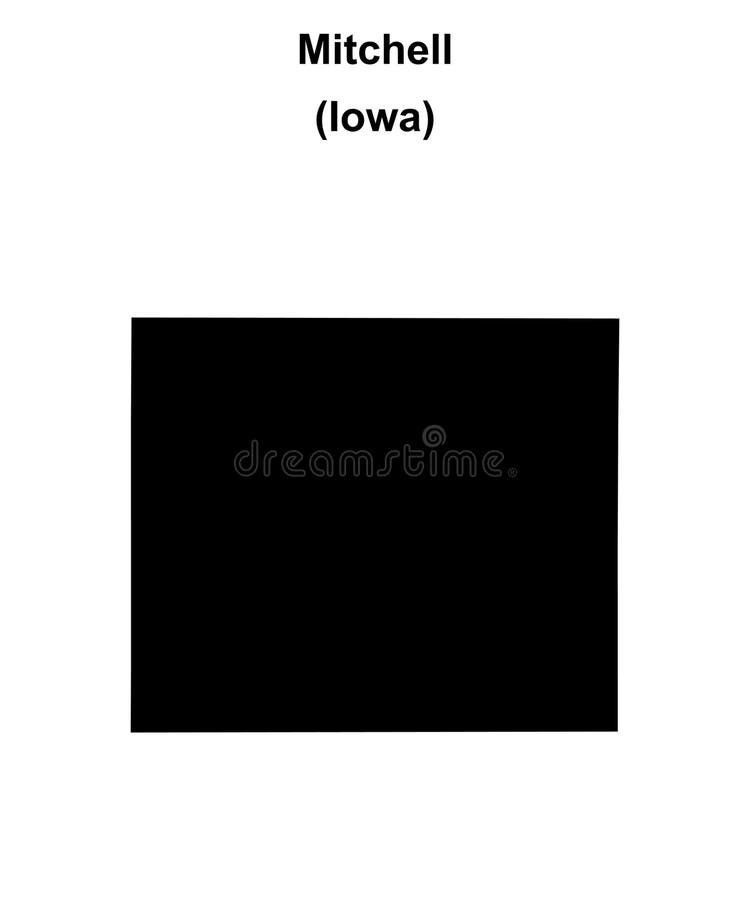 Mitchell outline map stock vector. Illustration of vector - 361543936