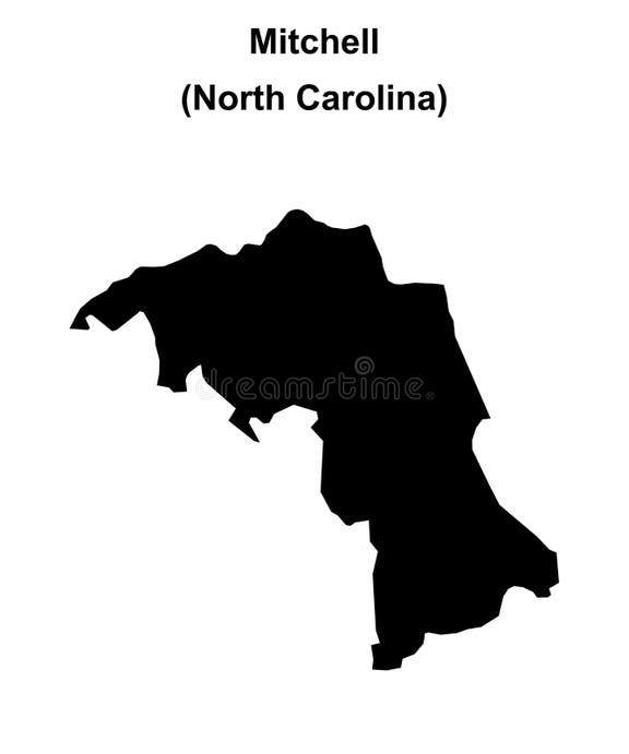 Mitchell outline map stock vector. Illustration of border - 361723722