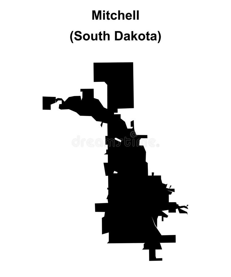 Mitchell outline map stock vector. Illustration of south - 357535182