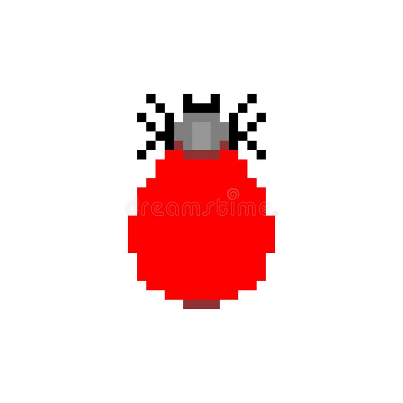 Spider Pixel Art. 8 Bit Poisonous Dangerous Insect Pixelated Stock ...