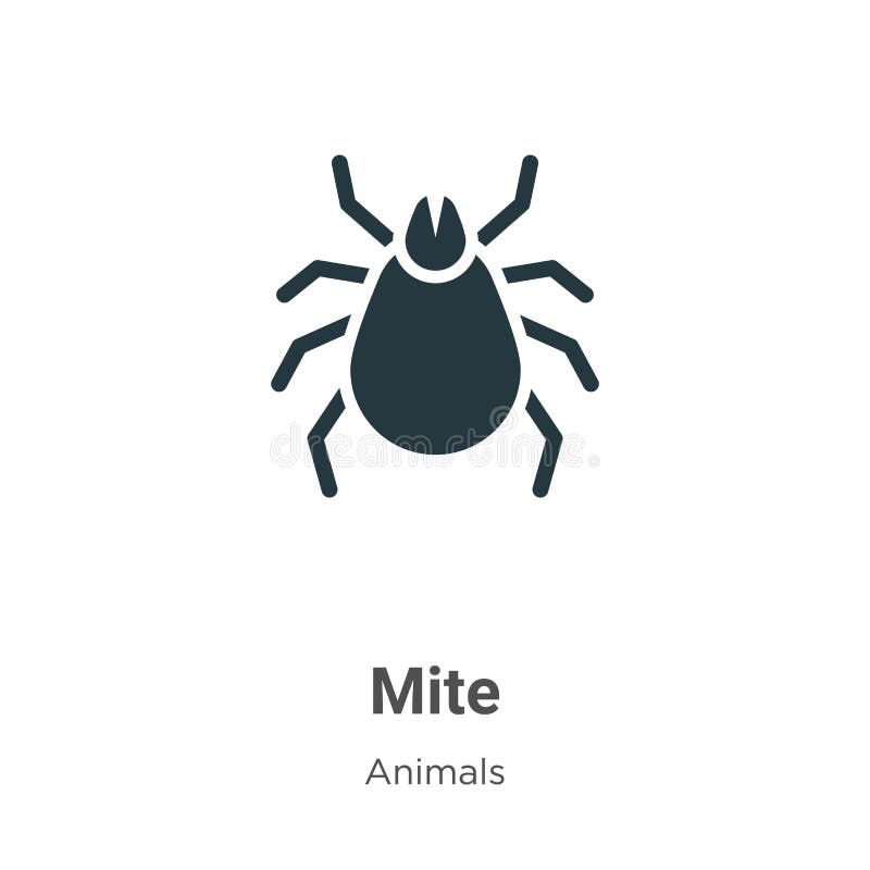 Mite Vector Icon.Line Vector Icon Isolated on White Background Mite ...