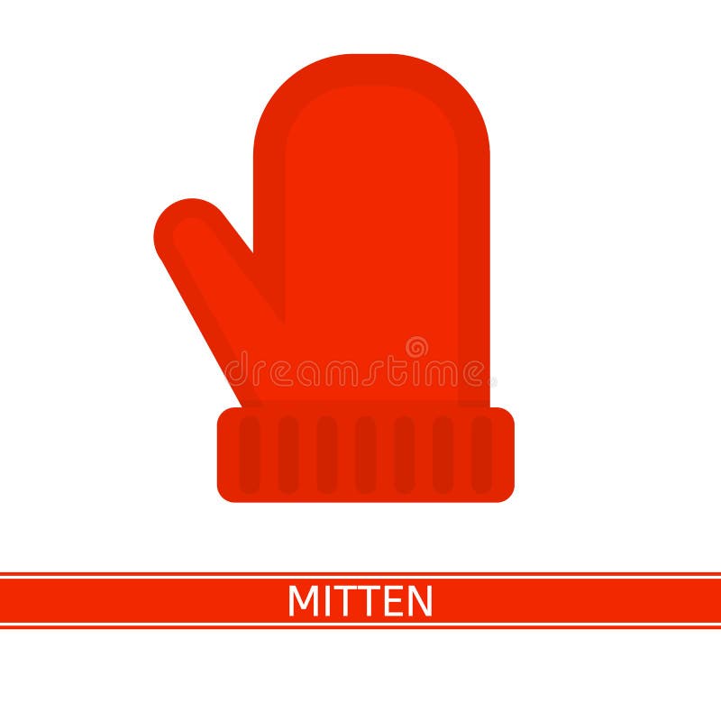 Mitene vermelho isolado ilustração do vetor. Ilustração de fundo ...