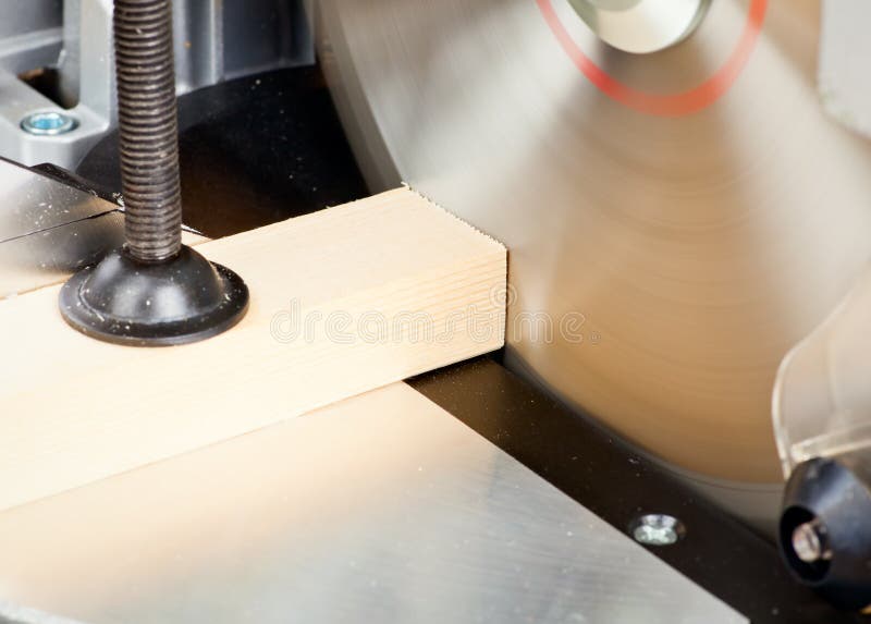 Miter saw cutting wood stock photo. Image of circular - 35246638