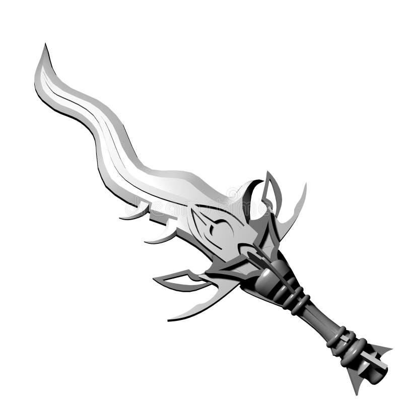 Dagger with Barbed Wire and Flames Stock Vector - Illustration of ...