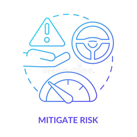 Mitigate Risk Blue Gradient Concept Icon Stock Vector - Illustration of ...