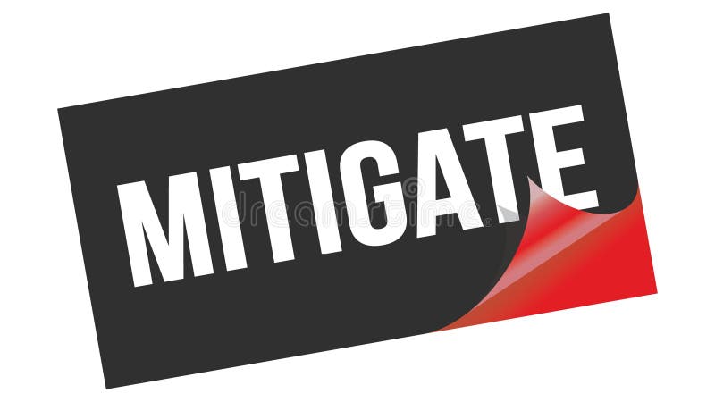 MITIGATE Text on Black Red Sticker Stamp Stock Illustration ...
