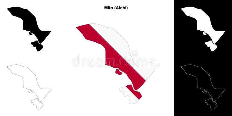 Mito outline map stock vector. Illustration of template - 379082030