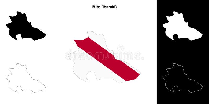 Mito outline map stock illustration. Illustration of template - 379359725