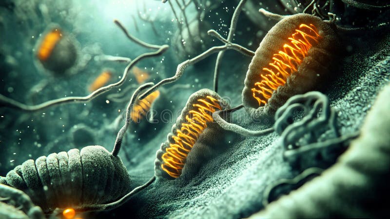 Mitochondria Producing Energy Powering Cellular Processes Inside Human ...