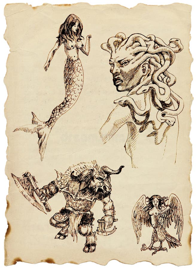 Mitos gregos ilustração stock. Ilustração de desenho - 23820466