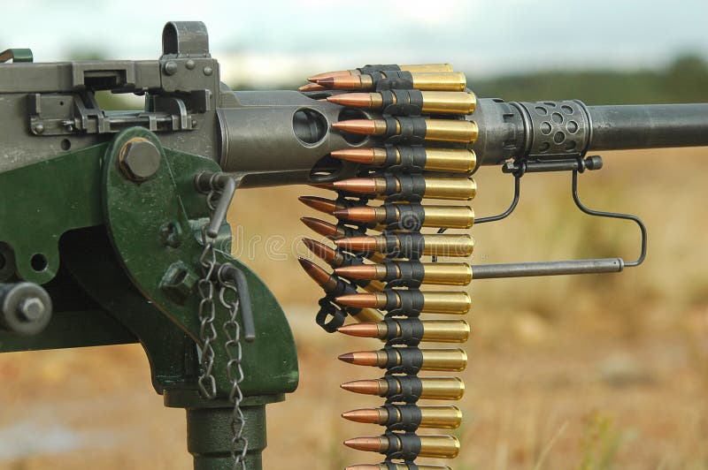Mitragliatrice antiaerea immagine stock. Immagine di marines - 7137861