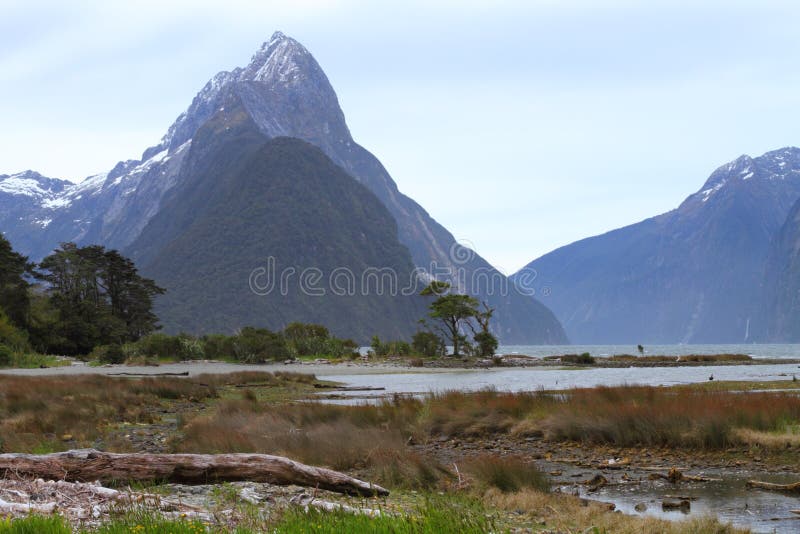 Mitre Peak stock image. Image of dark, milford, outdoors - 29604373