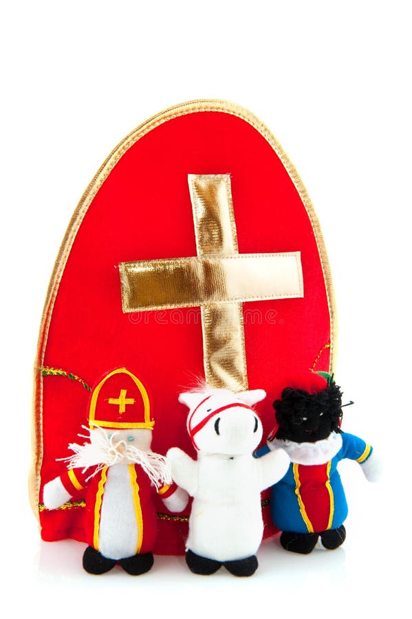 Mitre of Sinterklaas and Hat of Zwarte Piet Stock Photo - Image of ...
