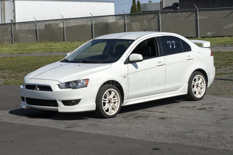 Mitsubishi compact car editorial stock photo. Image of automobiles ...