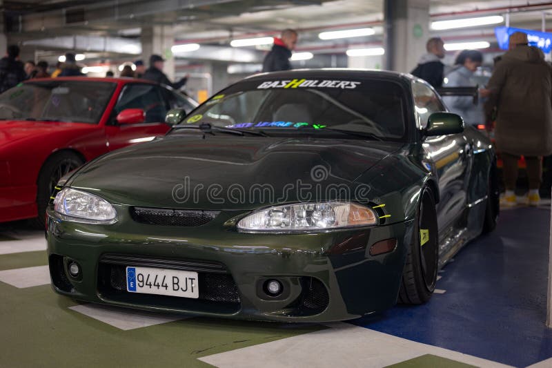 Mitsubishi Eclipse, it is Dark Green and Lowered Editorial Stock Image ...