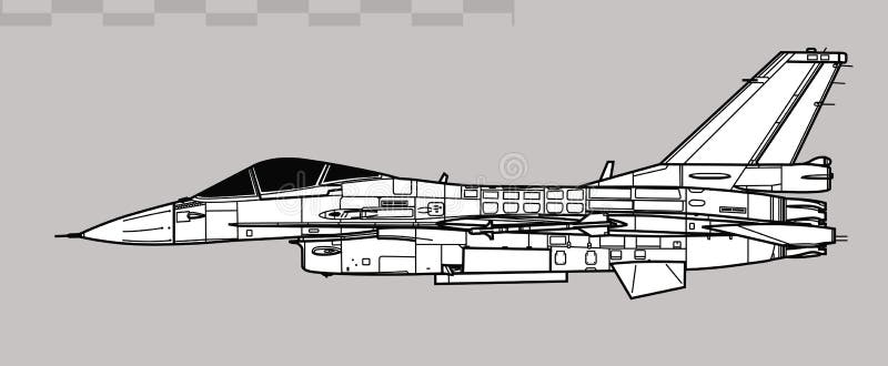 Mitsubishi F-2A. Vector Drawing of Multirole Tactical Fighter Stock ...