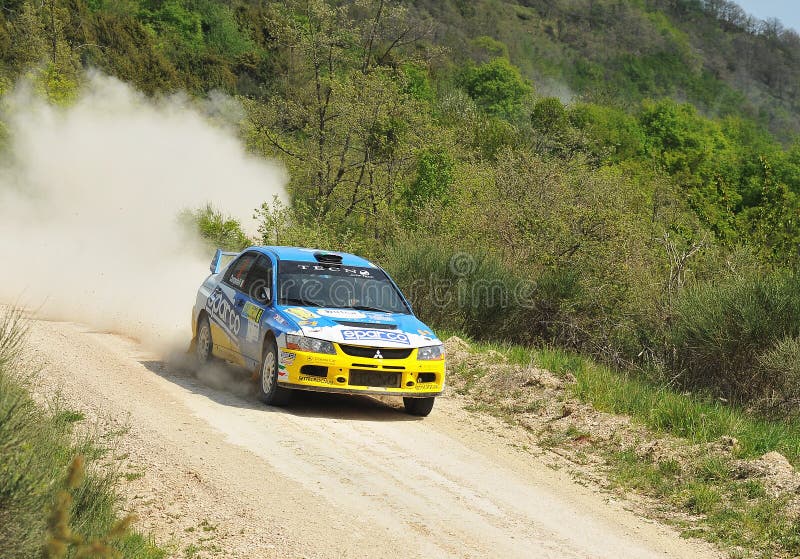 Mitsubishi Lancer Evo IX Rally Car Editorial Stock Photo - Image of ...