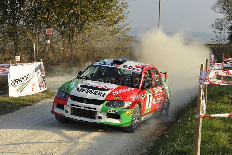 Mitsubishi Lancer Evo IX Rally Car Editorial Stock Photo - Image of ...