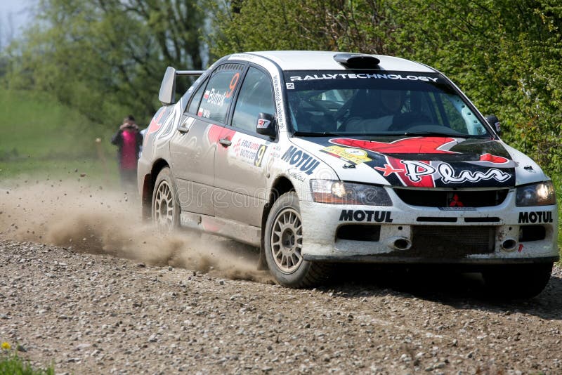Lancer EVO 7 Rallycar editorial photo. Image of speeding - 34072546