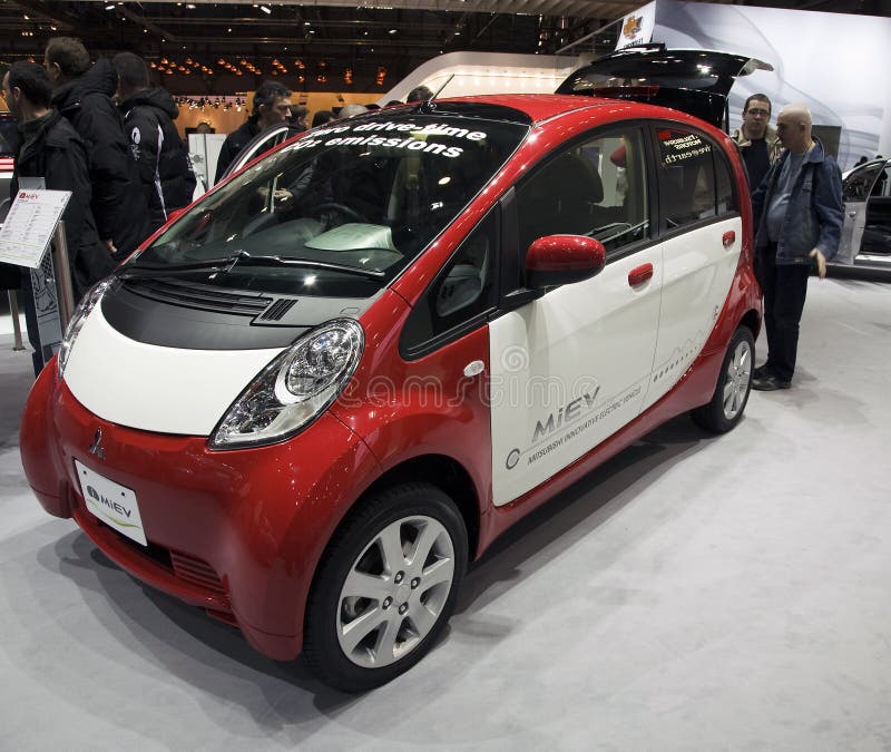 Mitsubishi Miev Electric Car Editorial Stock Photo - Image of carmaker ...