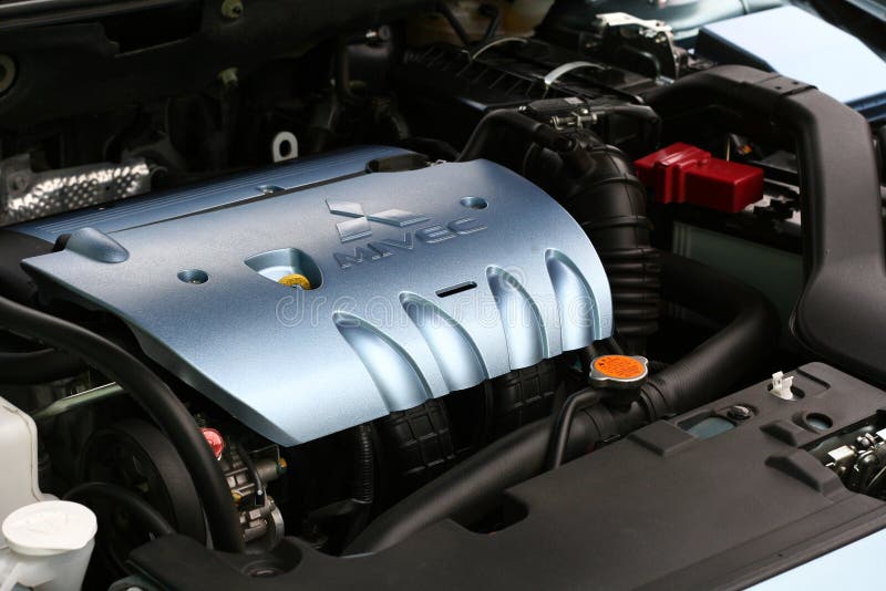 Mitsubishi Mivec Lancer Engine Top Editorial Stock Photo - Image of ...