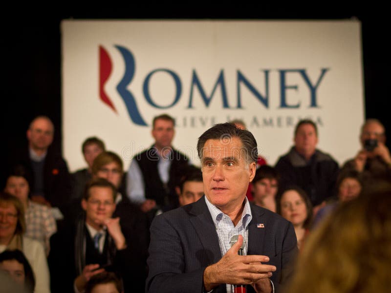 Mitt Romney campaigning editorial photo. Image of breeze - 25652146
