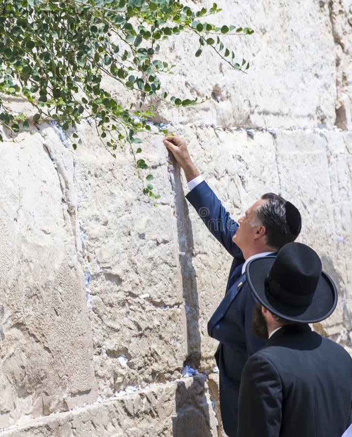 Mitt Romney editorial stock photo. Image of israel, kotel - 25921473