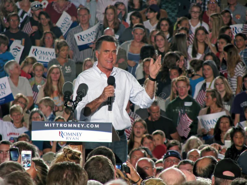 Mitt Romney Rally editorial photo. Image of political - 26777541