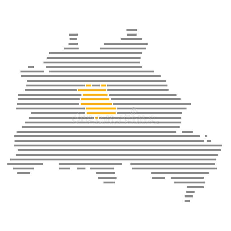 Mitte - Map of Berlin with Orange District Stock Illustration ...