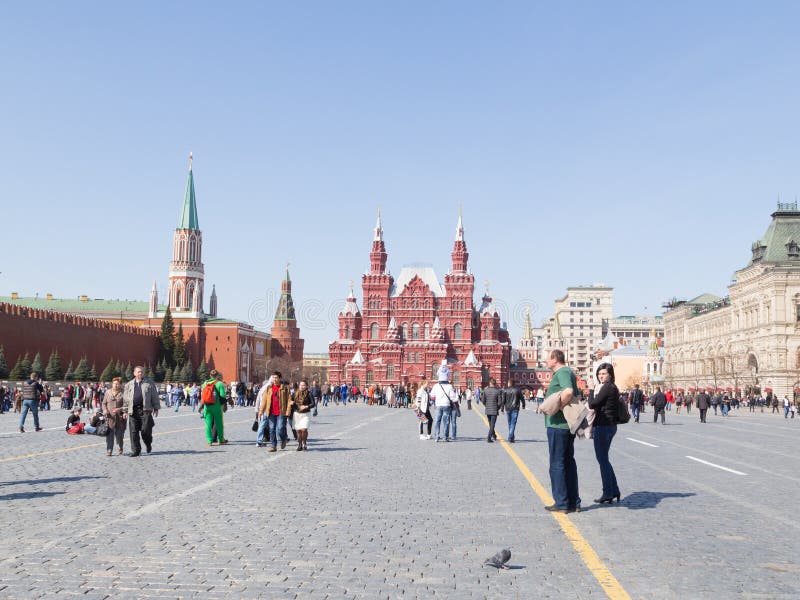 Mitte Von Moskau - Roter Platz Redaktionelles Stockfotografie - Bild ...
