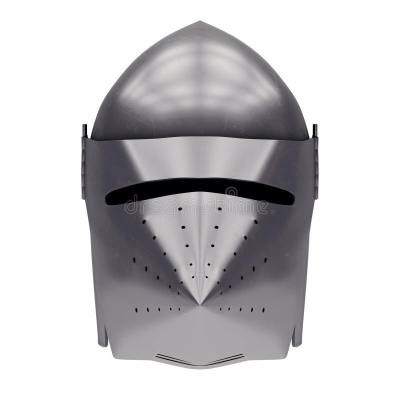 Mittelalterlicher Ritter Bascinet Helmet Stock Abbildung - Illustration ...