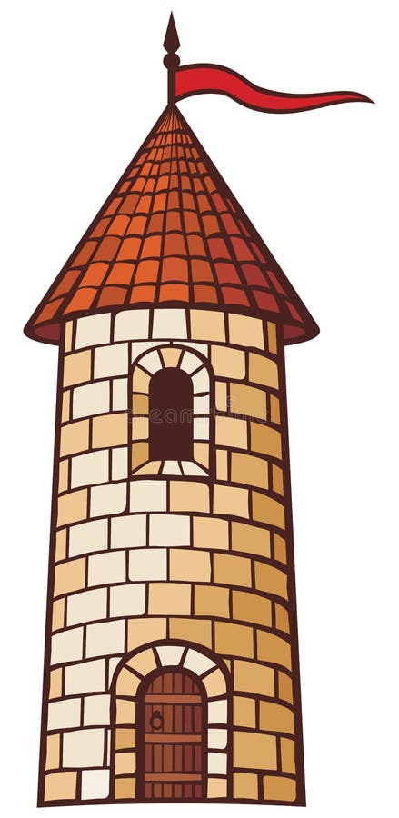 Mittelalterlicher Turm vektor abbildung. Illustration von geschichte ...