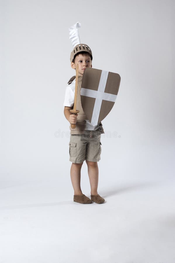 Mittelalterliches Ritterkind Stockbild - Bild von ritter, wütend: 53039909