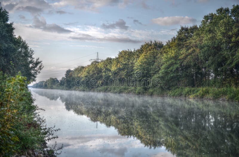 Mittelland Canal stock photo. Image of vapor, midland - 54909980