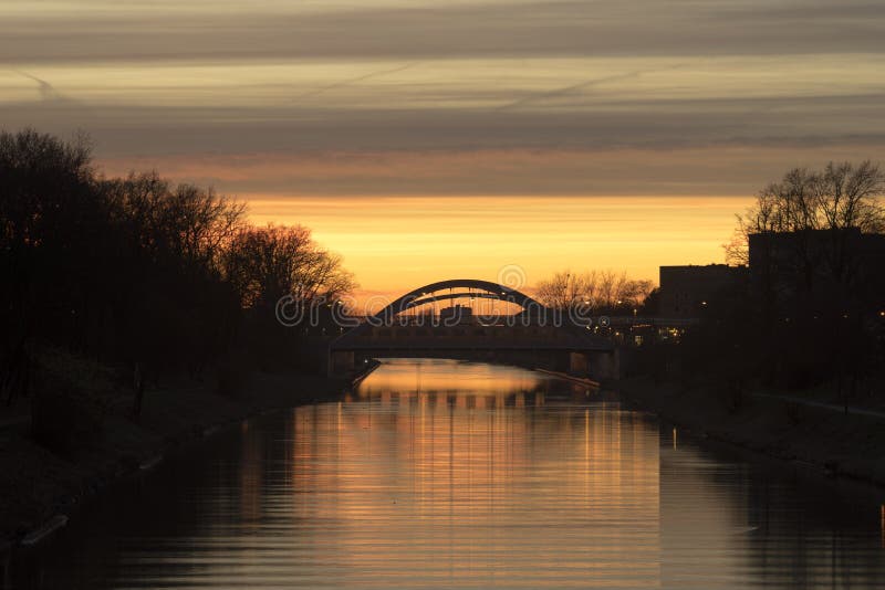 Mittelland Canal stock photo. Image of night, europe - 51551822