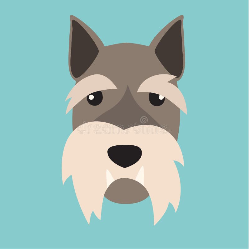 Mittelyshnauter, Breed Dog Square Icon Stock Vector - Illustration of ...