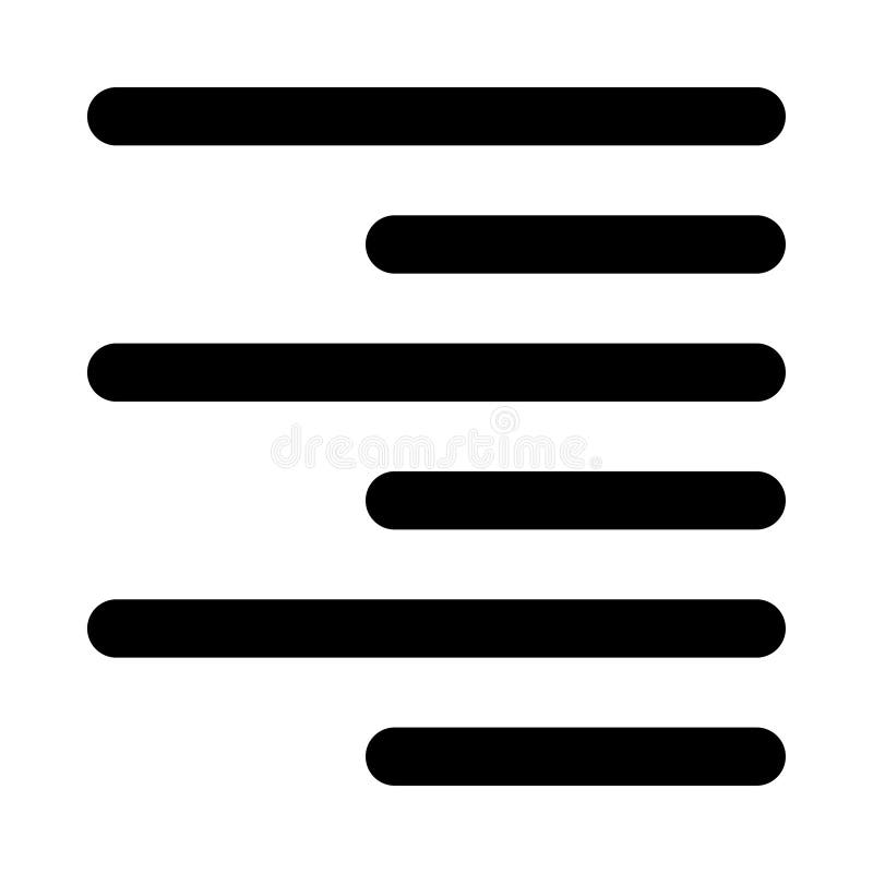 Arrangera I Rak Linje Symbolen Vektor Illustrationer - Illustration av ...