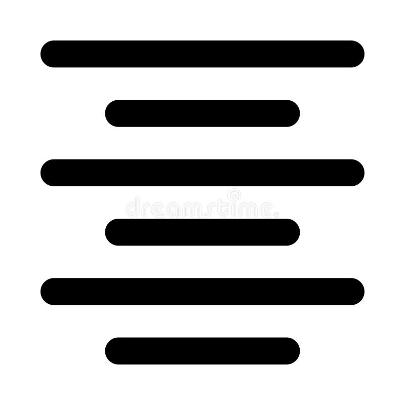 Arrangera I Rak Linje Symbolen Vektor Illustrationer - Illustration av ...