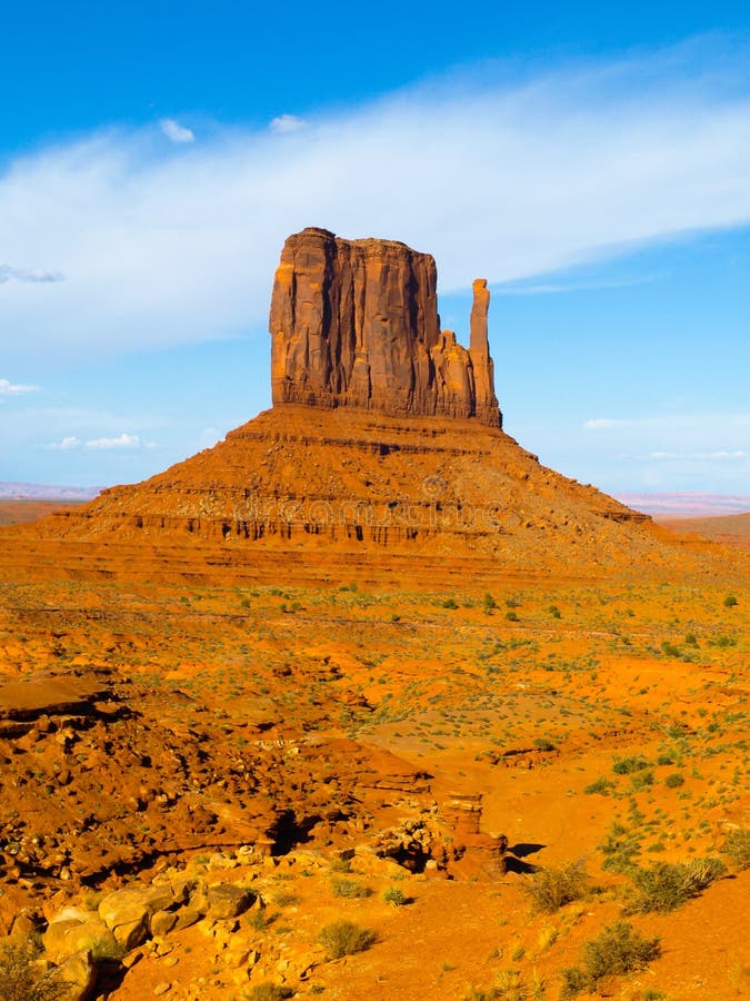 Mitten Butte in Monument Valley Stock Image - Image of butte, mountain ...