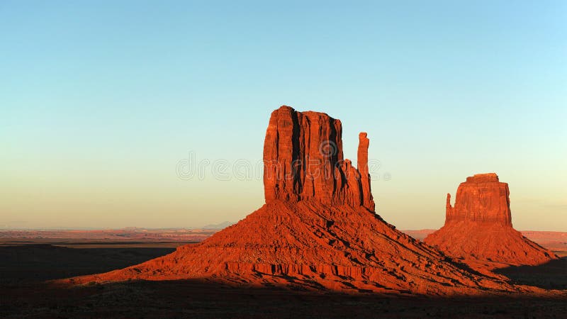 Mitten Buttes at Sunset stock image. Image of dusk, blue - 29293893