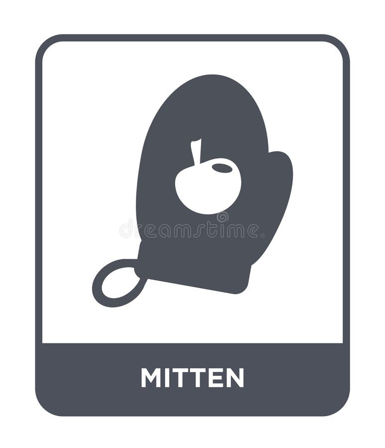 Mitten Icon in Trendy Design Style. Mitten Icon Isolated on White ...