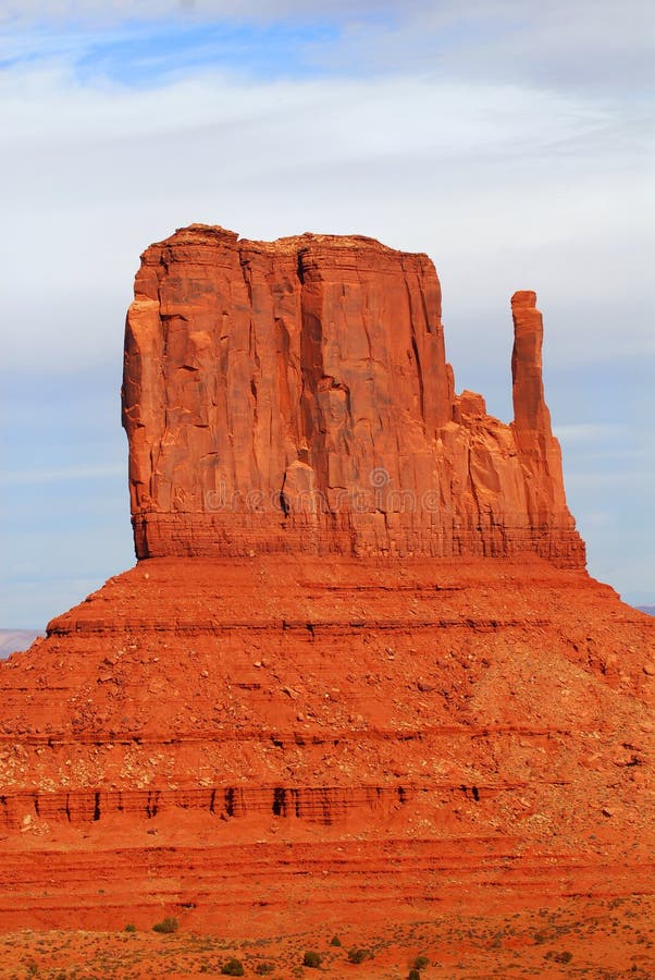 The Mitten in Monument Valley Stock Image - Image of nature, light ...
