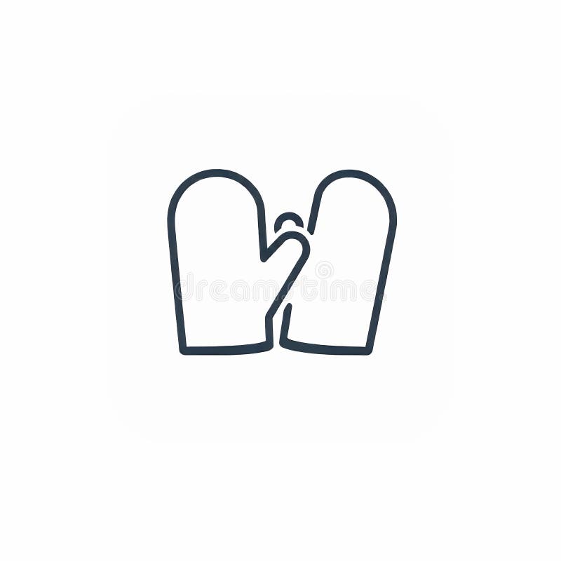 Mitten Outline Drawing stock illustration. Illustration of sketch ...