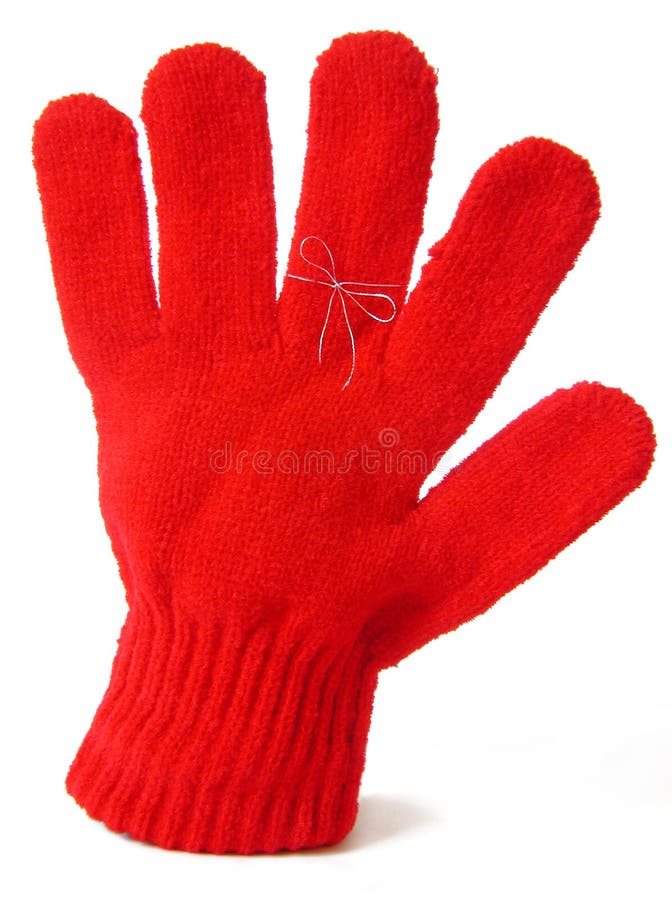 Mitten with Reminder String Stock Photo - Image of point, finger: 299012