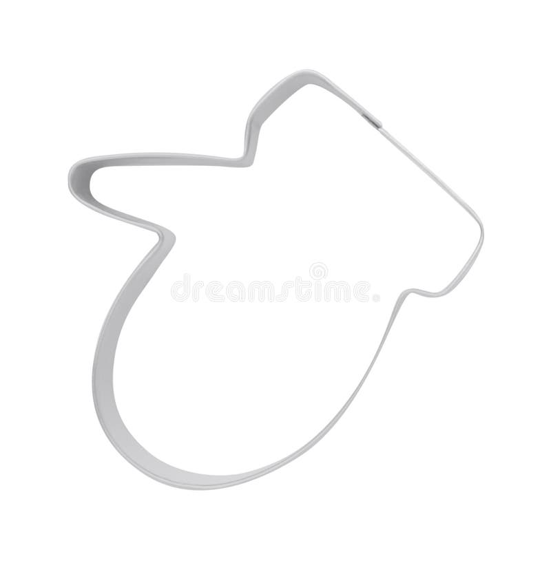 Mitten Shaped Cookie Cutter on White Background, Top View Stock Image ...