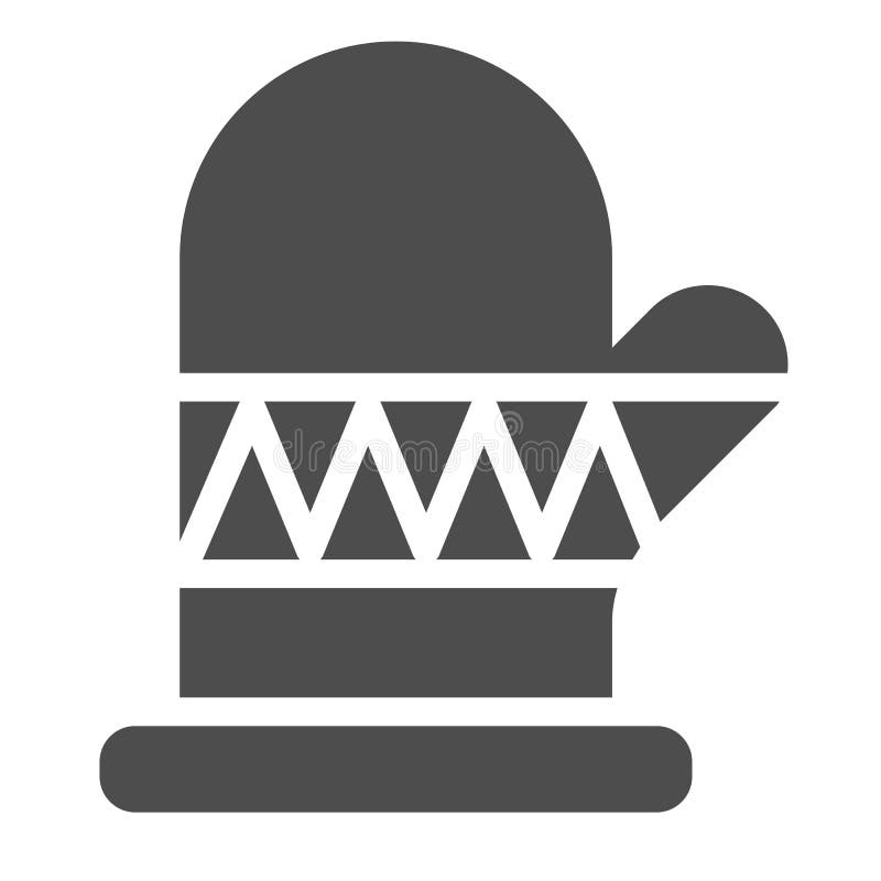 Mitten Solid Icon. Glove Vector Illustration Isolated on White Stock Vector - Illustration of ...