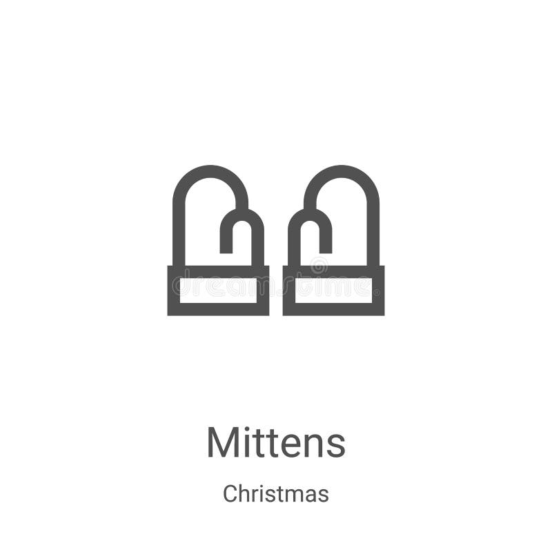 Mittens Icon Vector from Bbq and Grill Collection. Thin Line Mittens ...