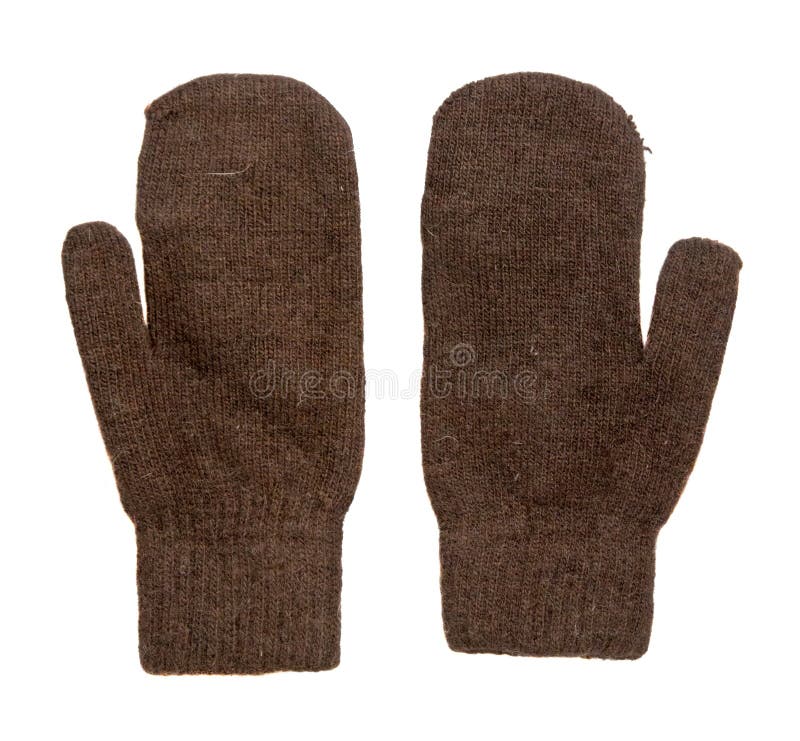 Mittens Isolated on White Background. Knitted Mittens Stock Image ...
