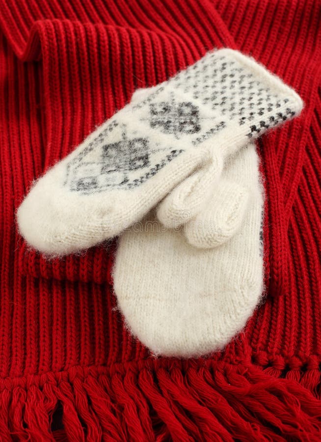 Mittens and scarf stock image. Image of frost, closeup - 27951891